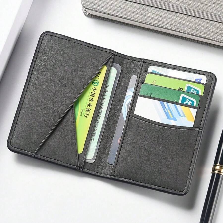 Korean Style Retro Solid Color Card Bag RFID Anti-Theft Thin Wallet ...