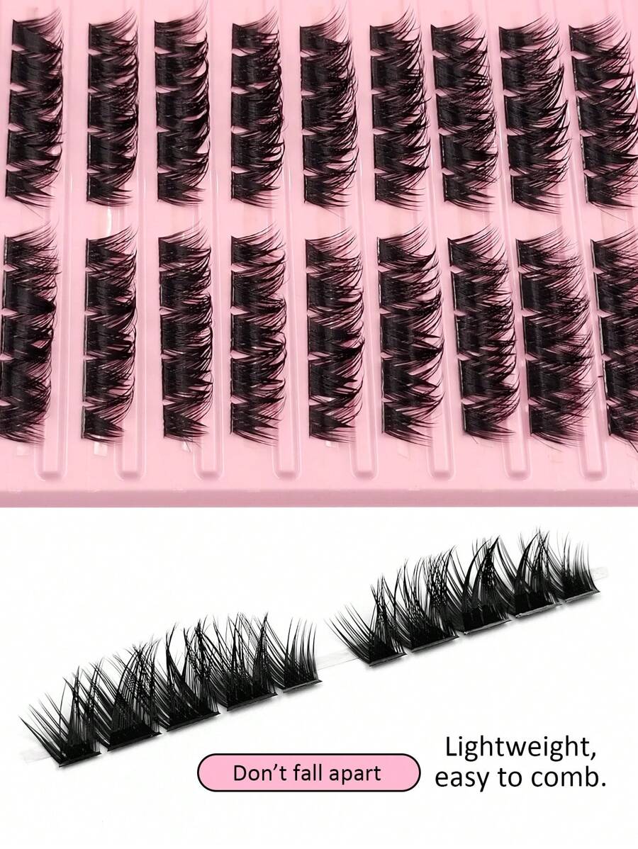 200Pcs D Curl Lash Clusters Individual Eyelashes Clusters Wispy DIY ...