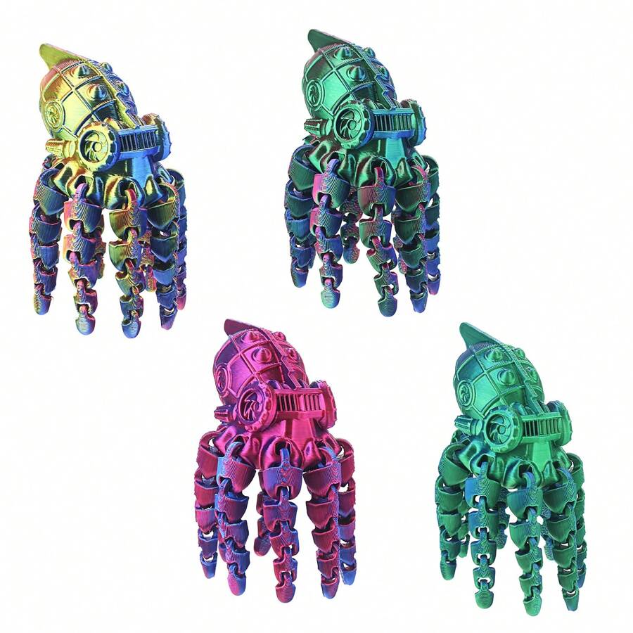 3D Printed Mechanical Octopus, Realistic Ocean Creature Model With ...