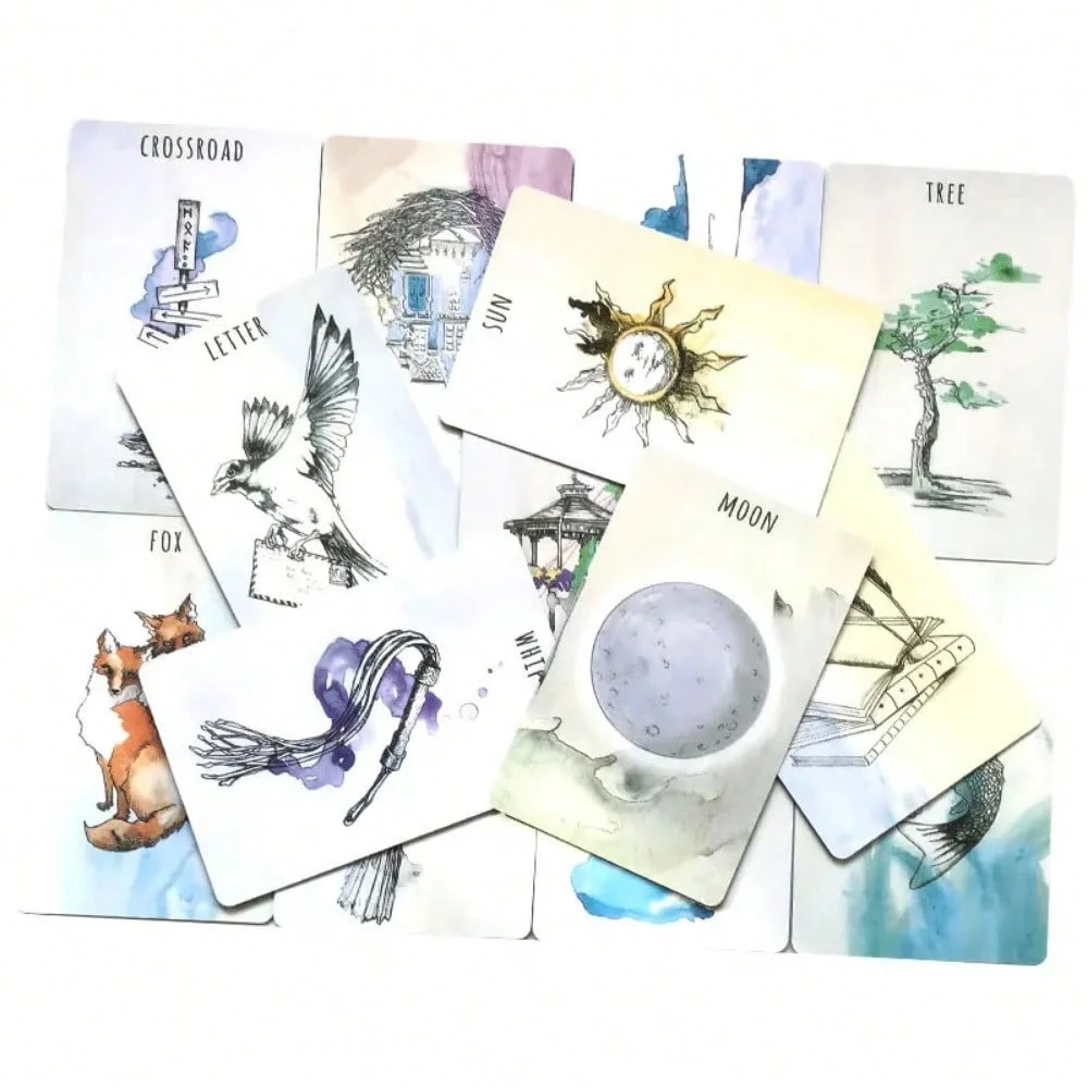 Carte de tarot de l'oracle d'encre pour le divertissement, le destin ...