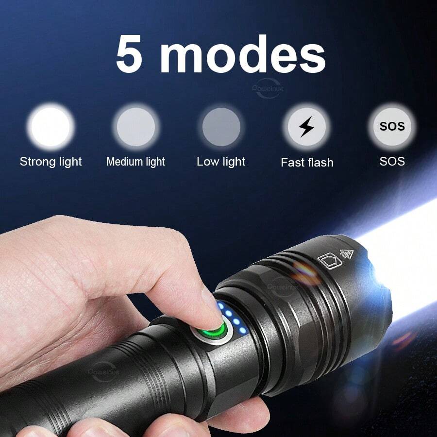Multifunctional Camping Flashlight High Power Rechargeable LED ...