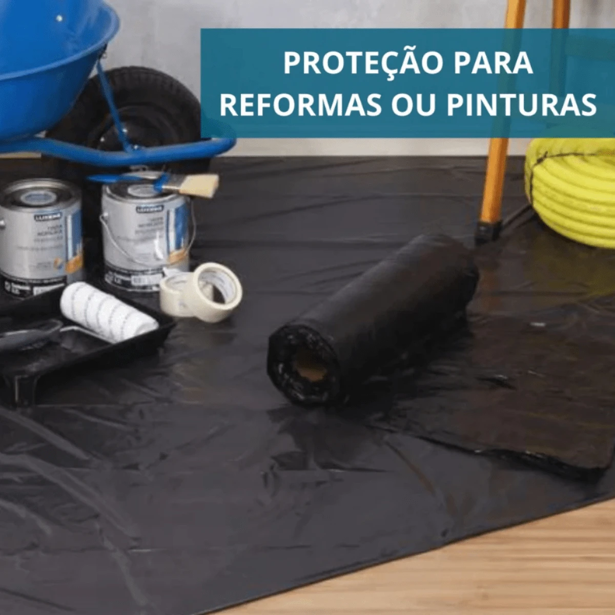 2 Meters Black Plastic Canvas For Painting With 4 Meters Width Lonax ...