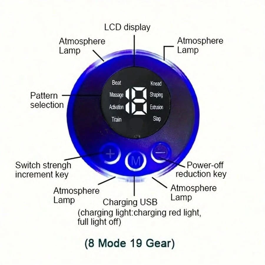 EMS Abdominal Muscle Stimulator Fitness ABS Arm Training Patches Muscle ...