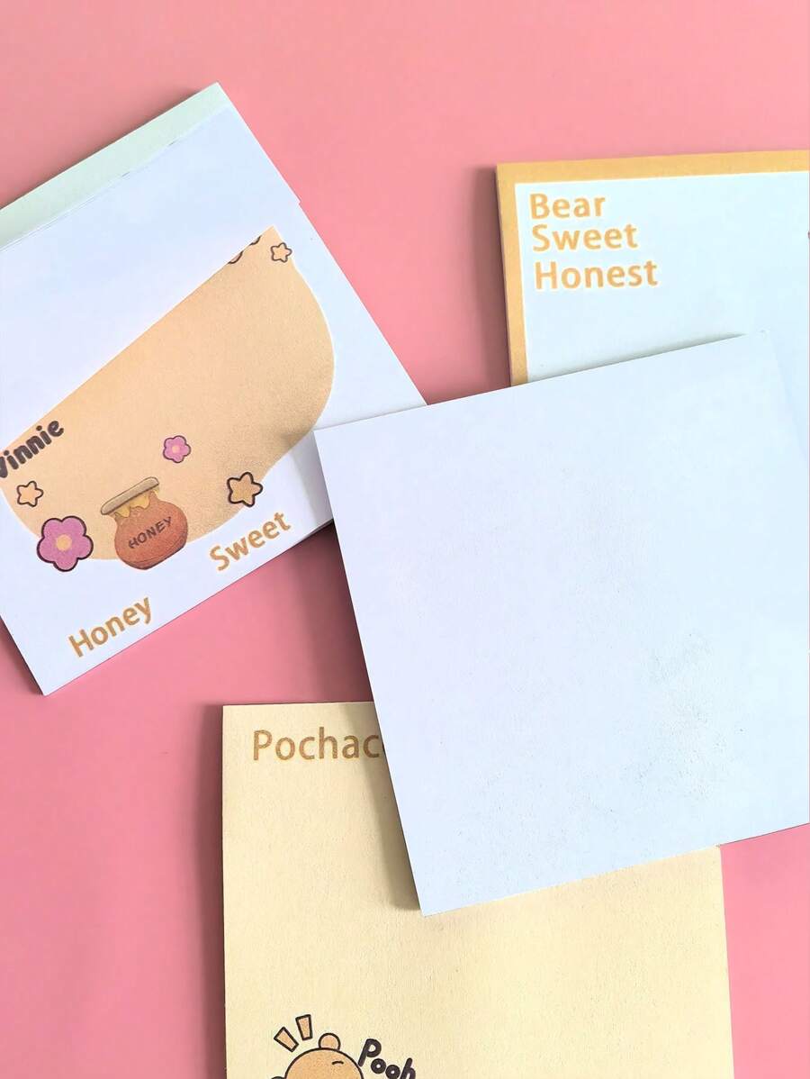 Disney 1set Anime Pooh Bear Sticky Notes Cartoon Cute Pooh Bear School ...