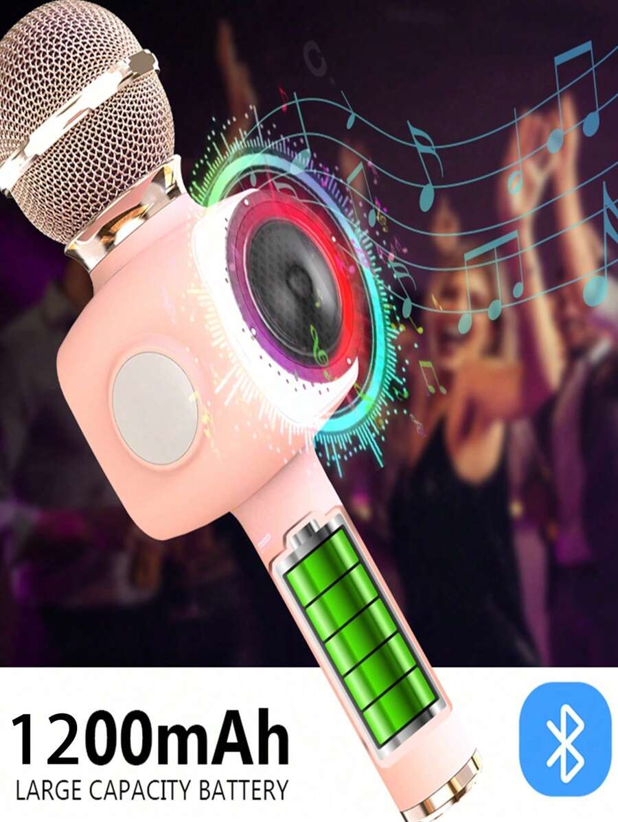 Multi-Function Karaoke Wireless Microphone, 3-Layer Noise Reduction ...