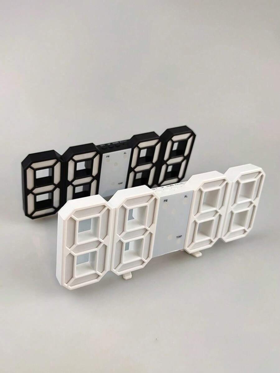 Reloj de pared LED numérico 3D, reloj despertador digital creativo ...