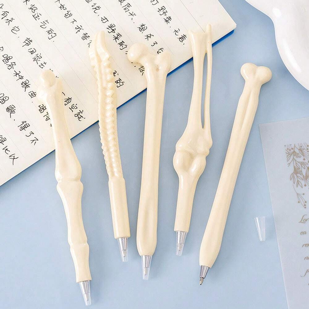 1pc Novelty Bone Shaped Ballpoint Pen, Creative Personality Gag Pen For ...