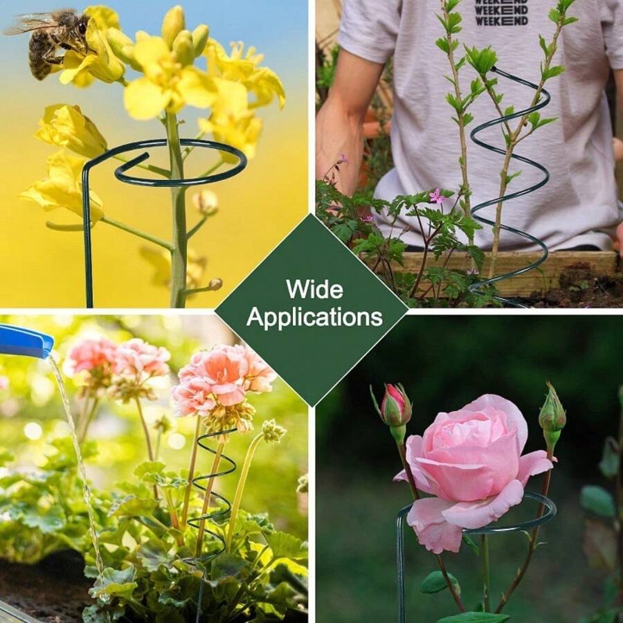 Garden Support Stake Ring Metal Garden Plant Supports Single Stem Shrub ...