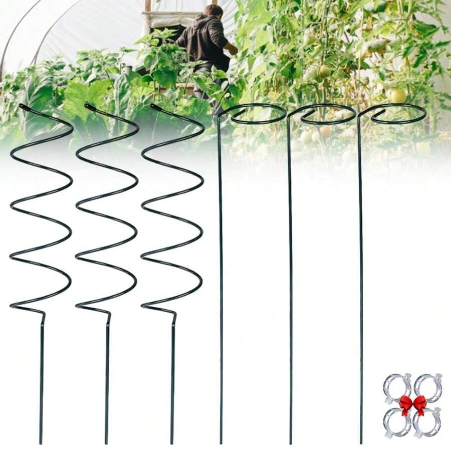 Garden Support Stake Ring Metal Garden Plant Supports Single Stem Shrub Holder Climbing Plant ...