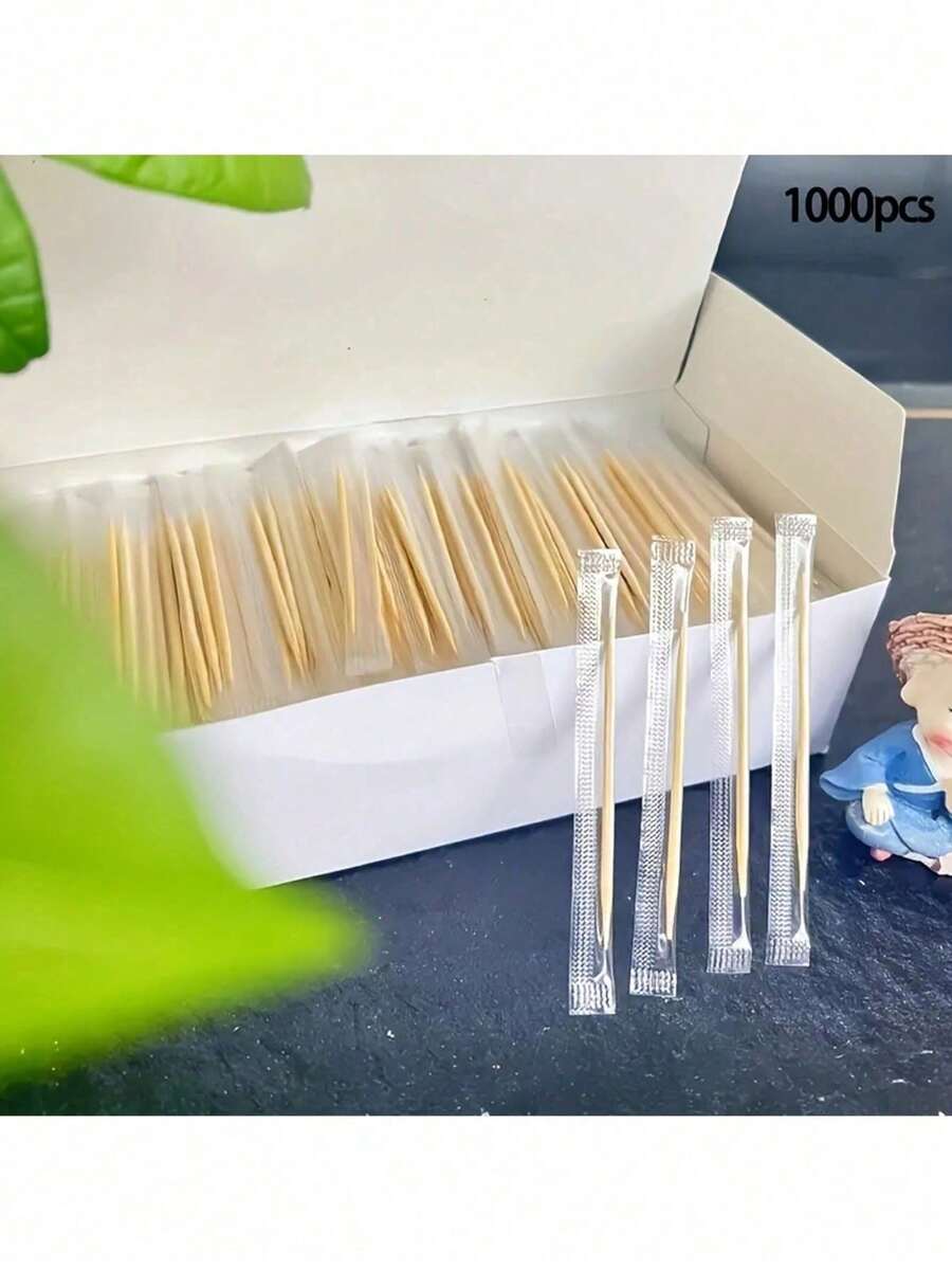 1000pcsPieces/Pack Of Individually Packaged Disposable Bamboo Sticks ...