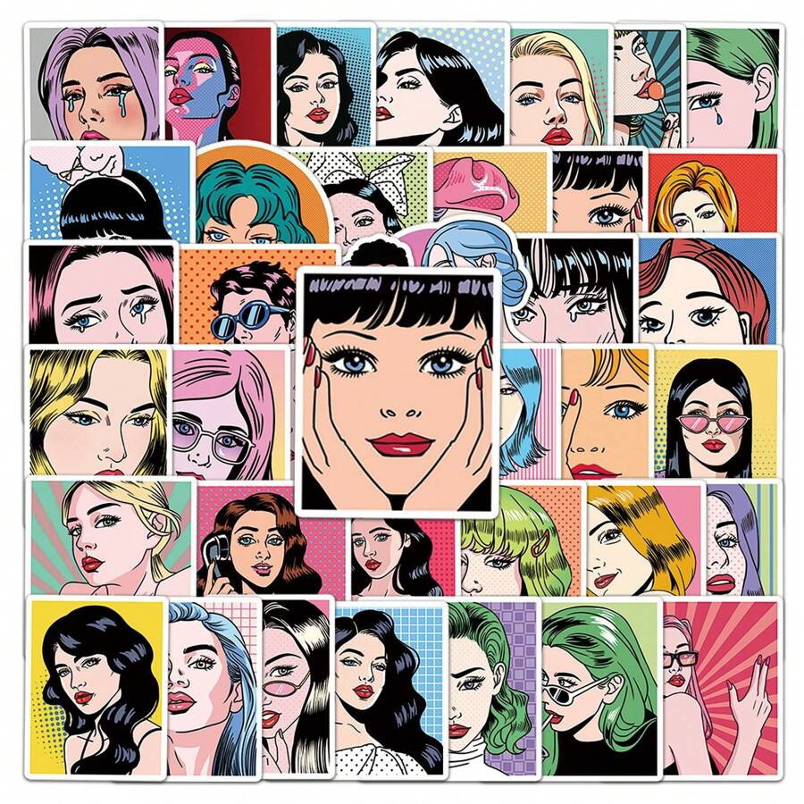 50PCS Pop Culture Stickers Pop Art Stickers Random Stickers Graffiti ...