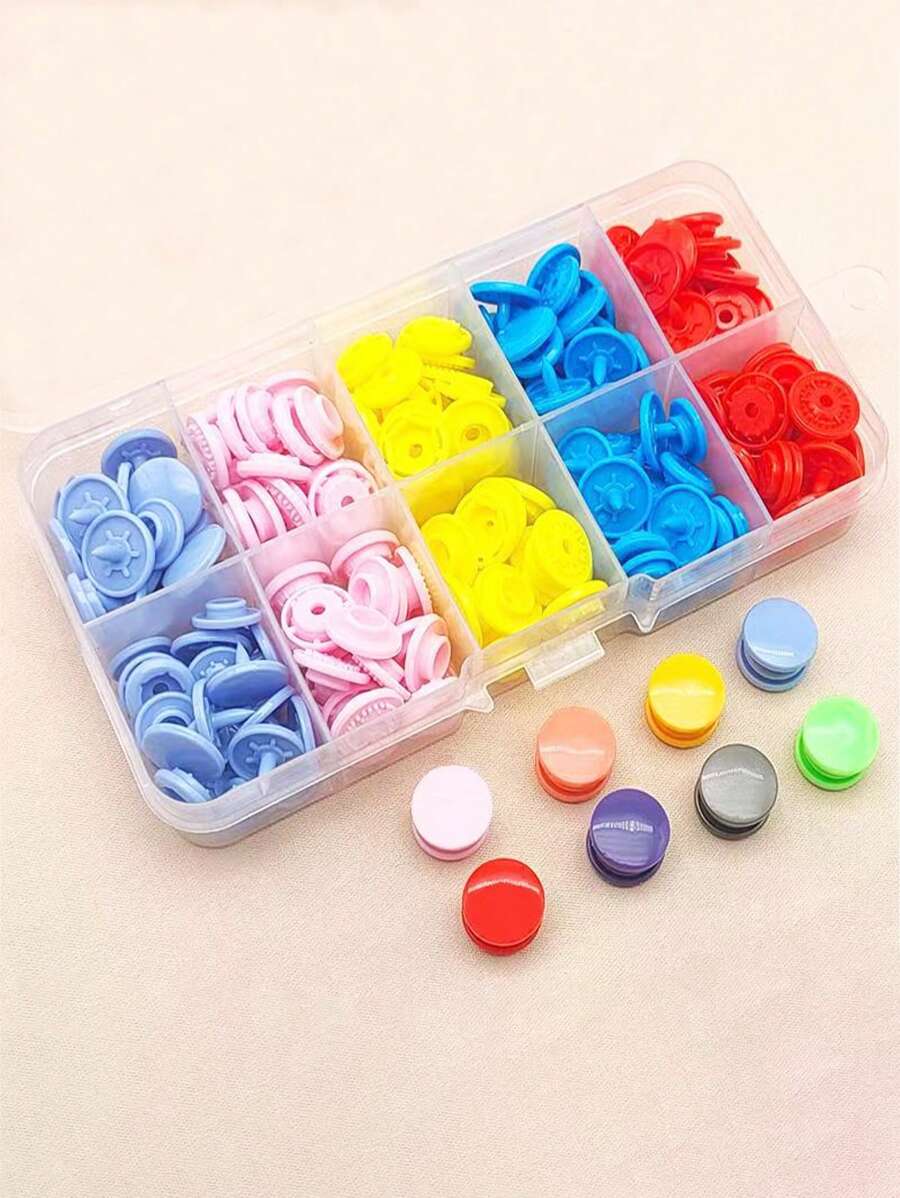 50 Sets200pcs 4 In 1 Resin Sewing Buttons Plastic Snap Buttons For Clothes Shein Singapore 