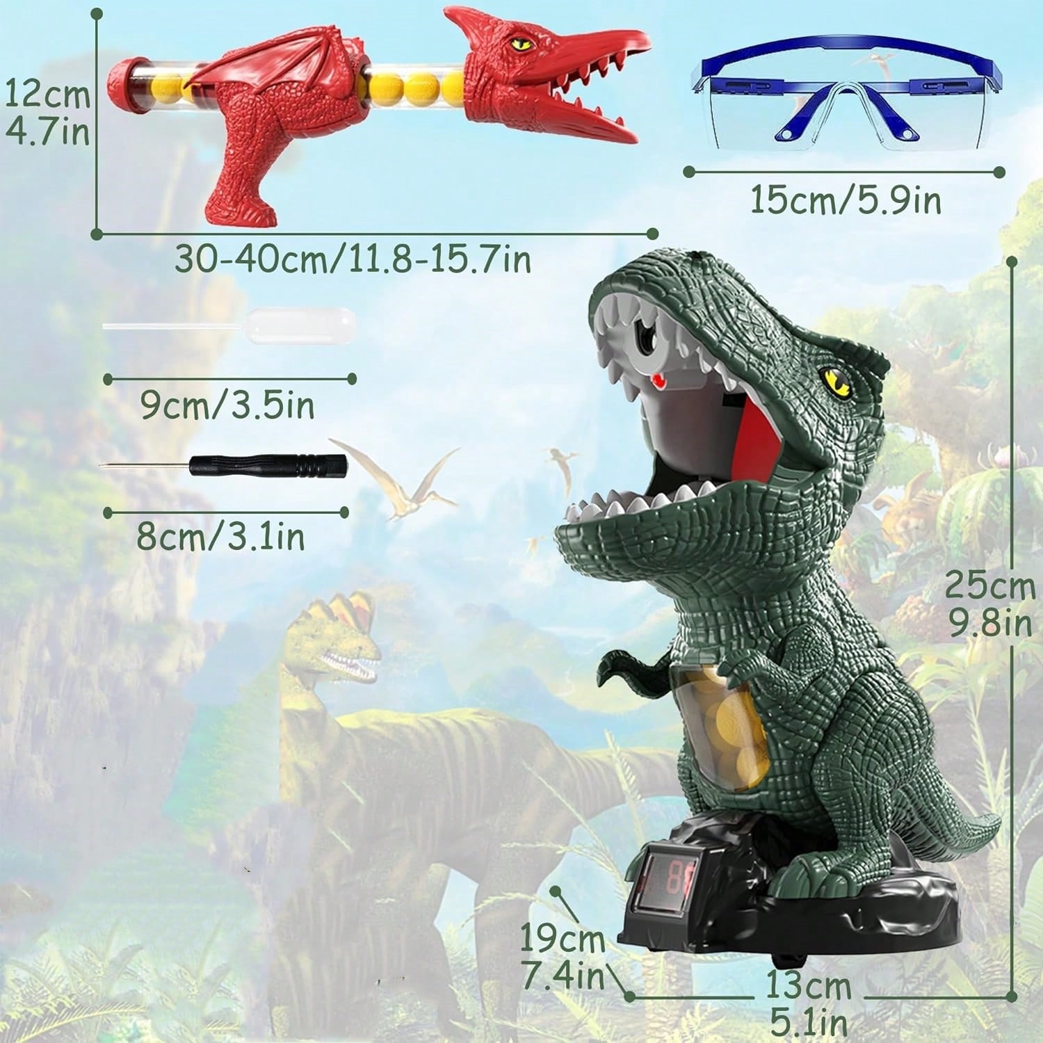 Dinosaur Themed Soft Bullet Air Powered Shooting Game Blaster ...