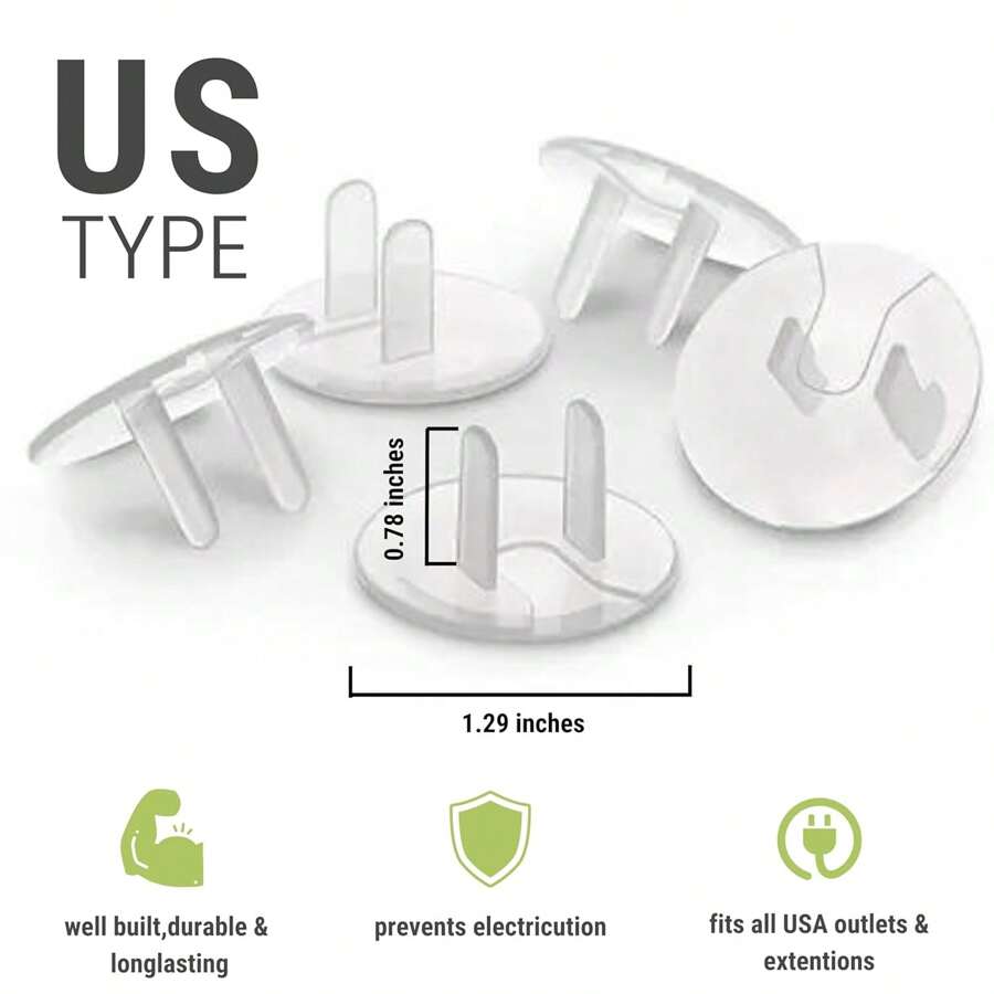 Transparent Socket Covers For Power Outlets Plastic Plugs For Power ...