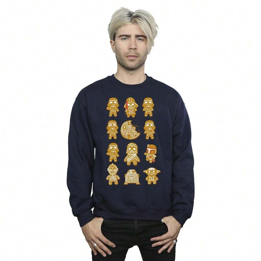 Star Wars Mens Episode IV: A New Hope 12 Gingerbread Sweatshirt (Navy ...
