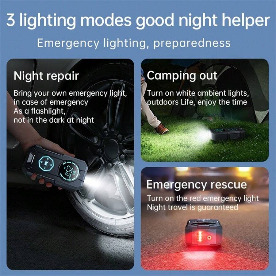 Mini Portable Digital Air Compressor - USB Rechargeable - Professional ...