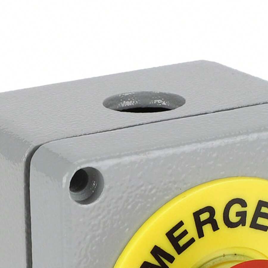 Switch Box 1 Button Emergency Stop Control Operation Box IP66 Dustproof Waterproof ...