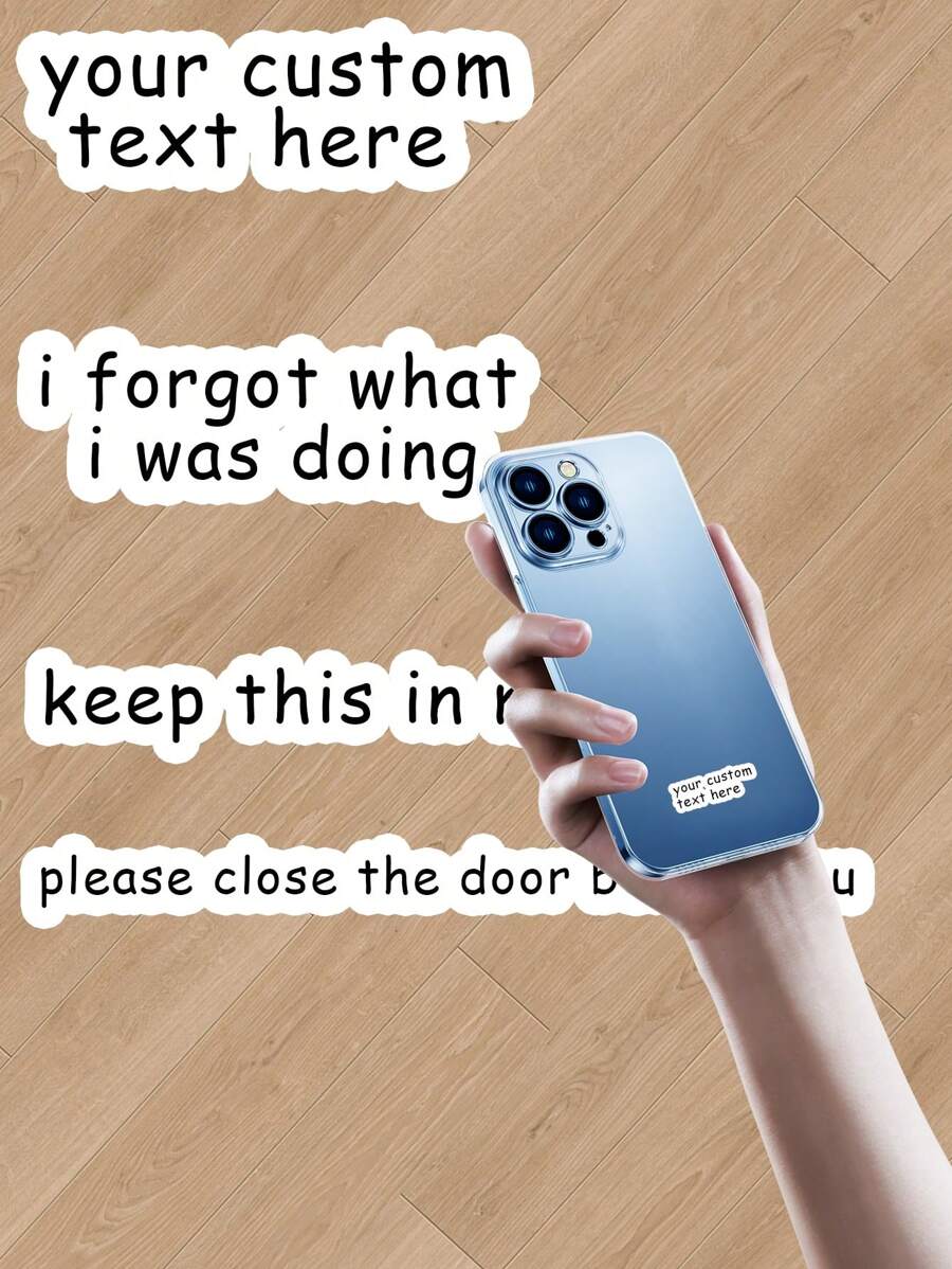 1pc Custom Text PVC Stickers, Making Personalized Stickers, Using ...