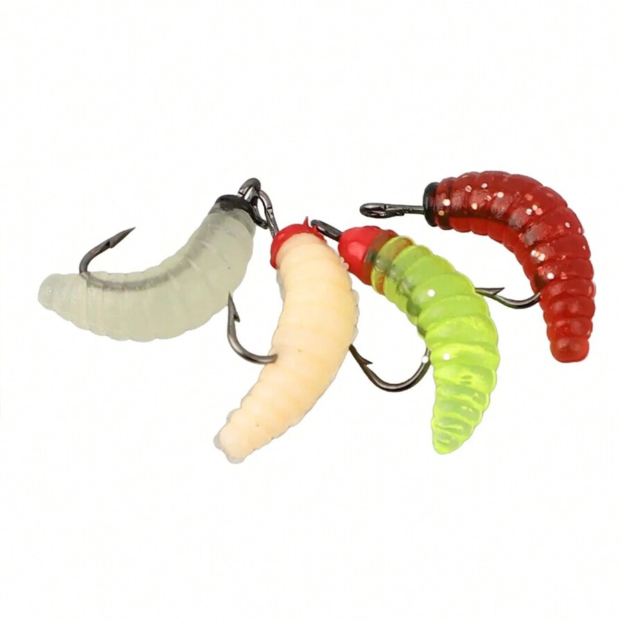 2/3/5 Pcs Lifelike Hook Practical Bionics Soft Lures Maggots Maggots ...