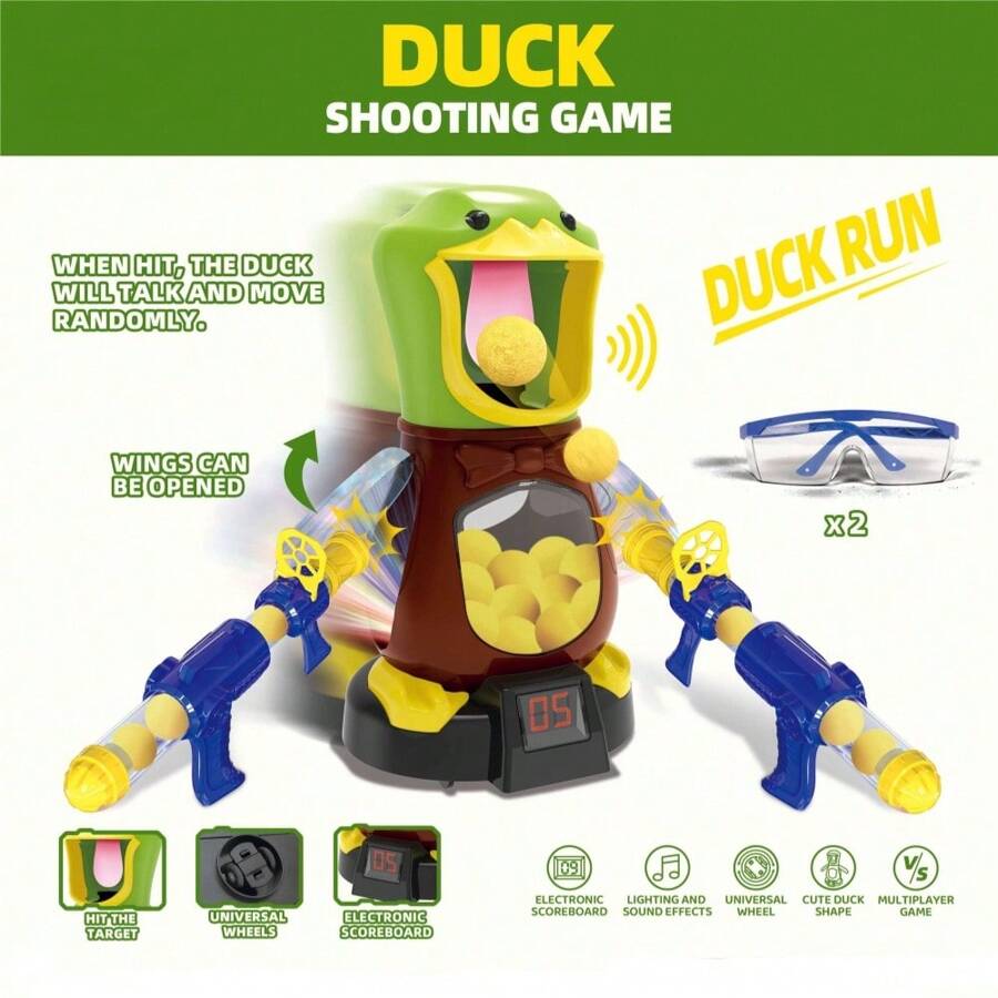 MoThY Duck Shooting Toy Set, Hungry Duck Shooting Game, Duck Hunting ...
