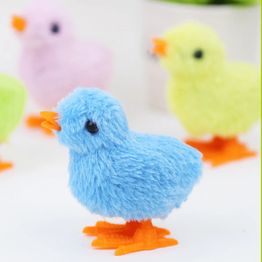 Random Color Up-Winding Plush Jumping Chicken Doll, Cute Realistic Wind ...