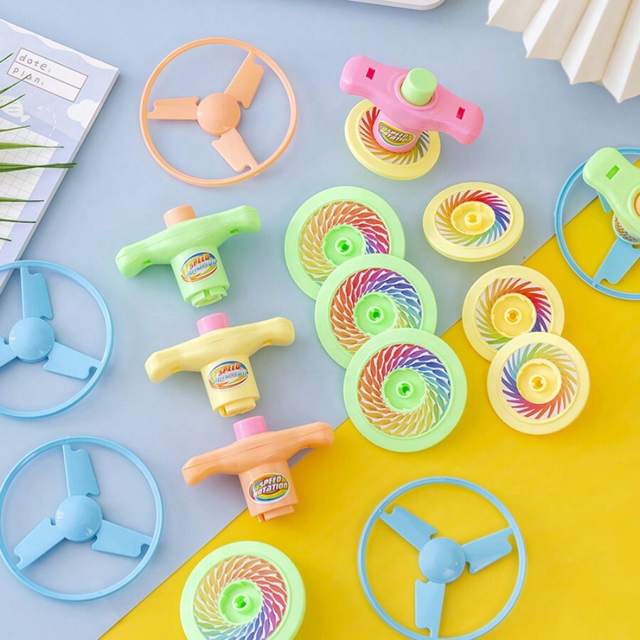 Wervelwind UFO Gyro Lancering Roterende UFO Gyro Speelgoed Torque Set ...