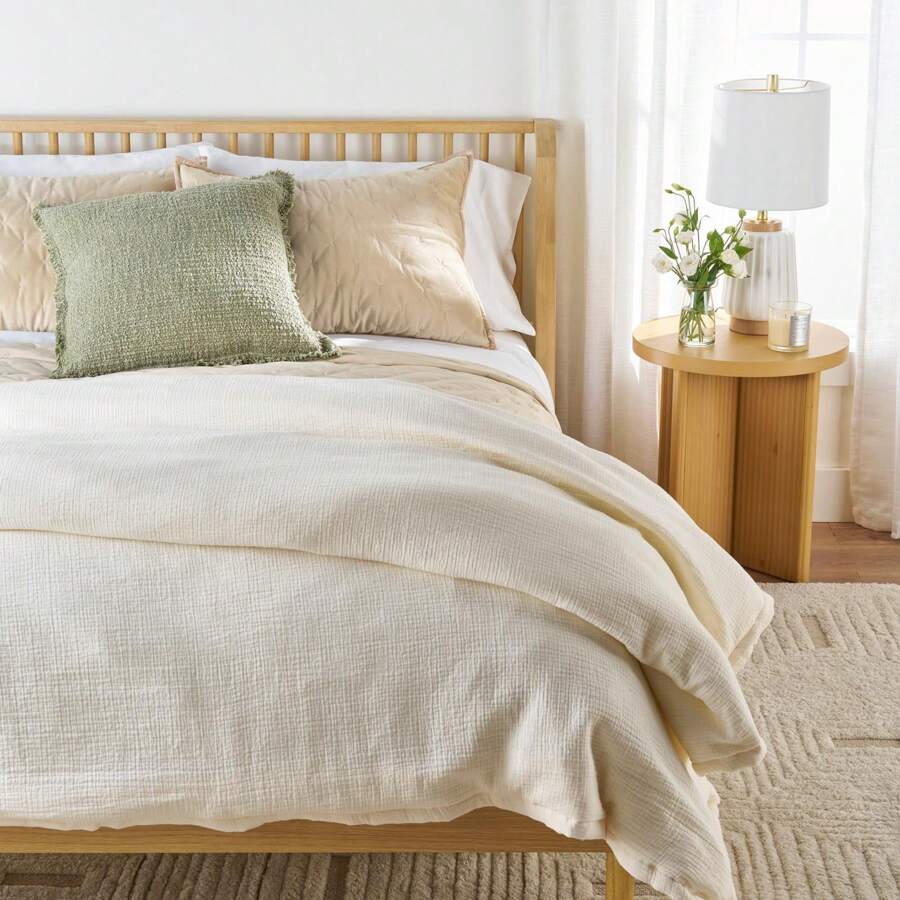 Lillian Fluted End Table, Natural Pine Finish | SHEIN USA