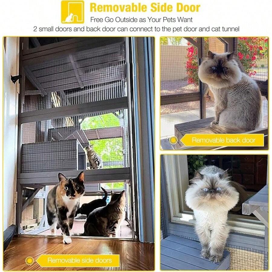 Aivituvin Catio Outdoor Cat Enclosure Large Cat House For Mulitiple ...