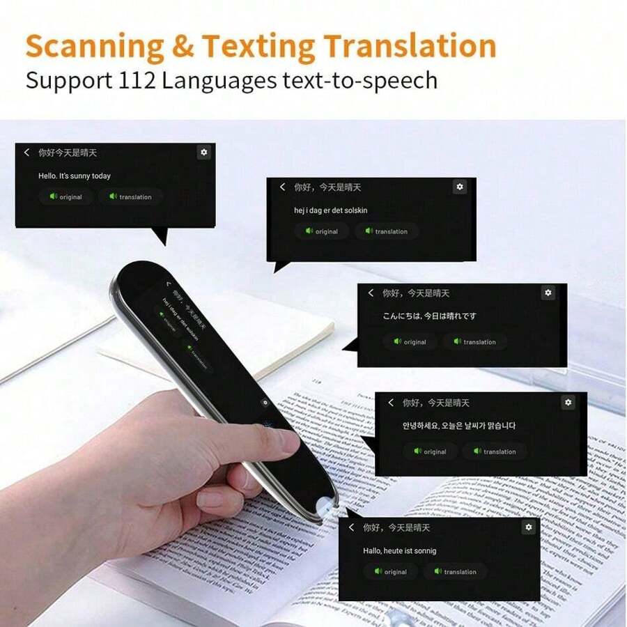 Smart Voice Translation Pen Language Learners Scanning Reading Pen ...