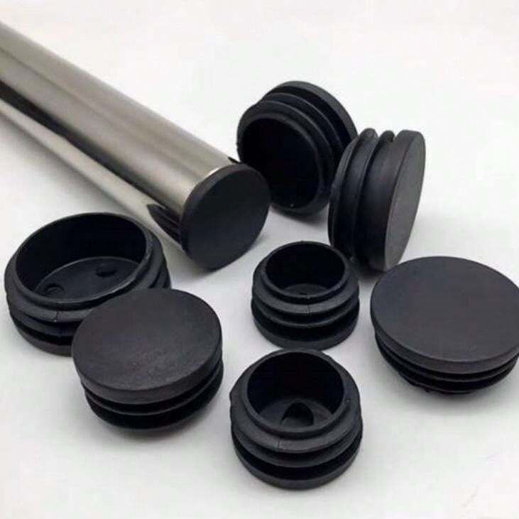 10pcs Black 25mm Plastic Tube Caps, Furniture Leg Caps, Anti-Slip And ...