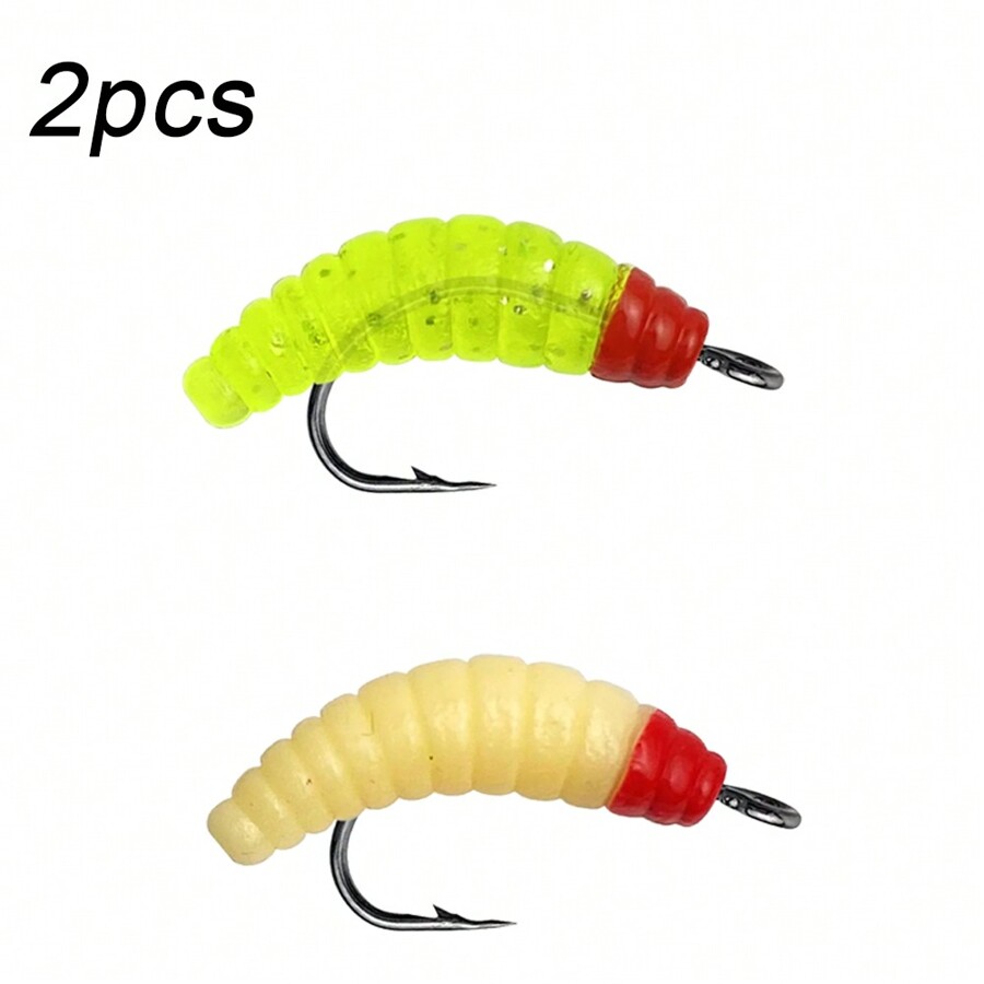2/3/5 Pcs Lifelike Hook Practical Bionics Soft Lures Maggots Maggots ...