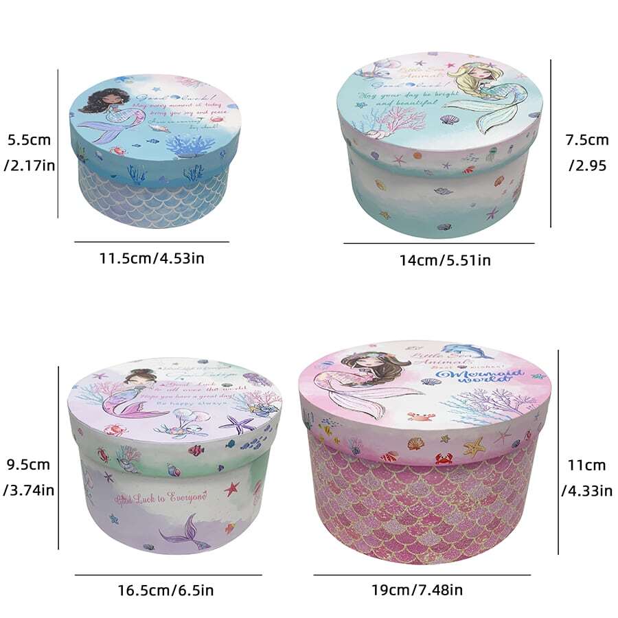 1 Set Mermaid Style Home Storage Box Set, Nesting Boxes | SHEIN USA