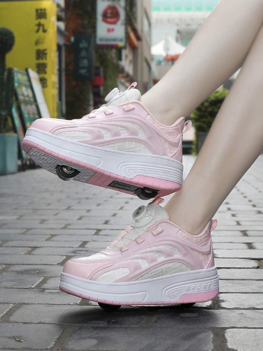 Zapatos con ruedas transformables de doble rueda para niños, zapatos de ...