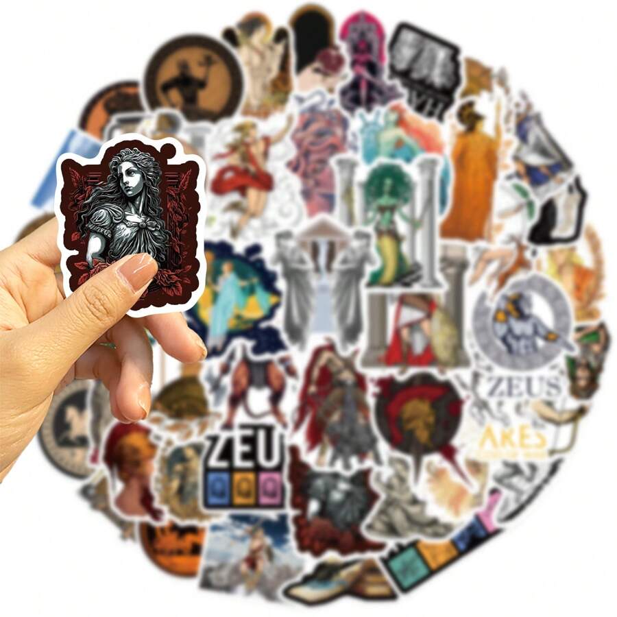 50Pcs Greece Stickers Greek Mythology Stickers Cartoon Greece Souvenirs ...