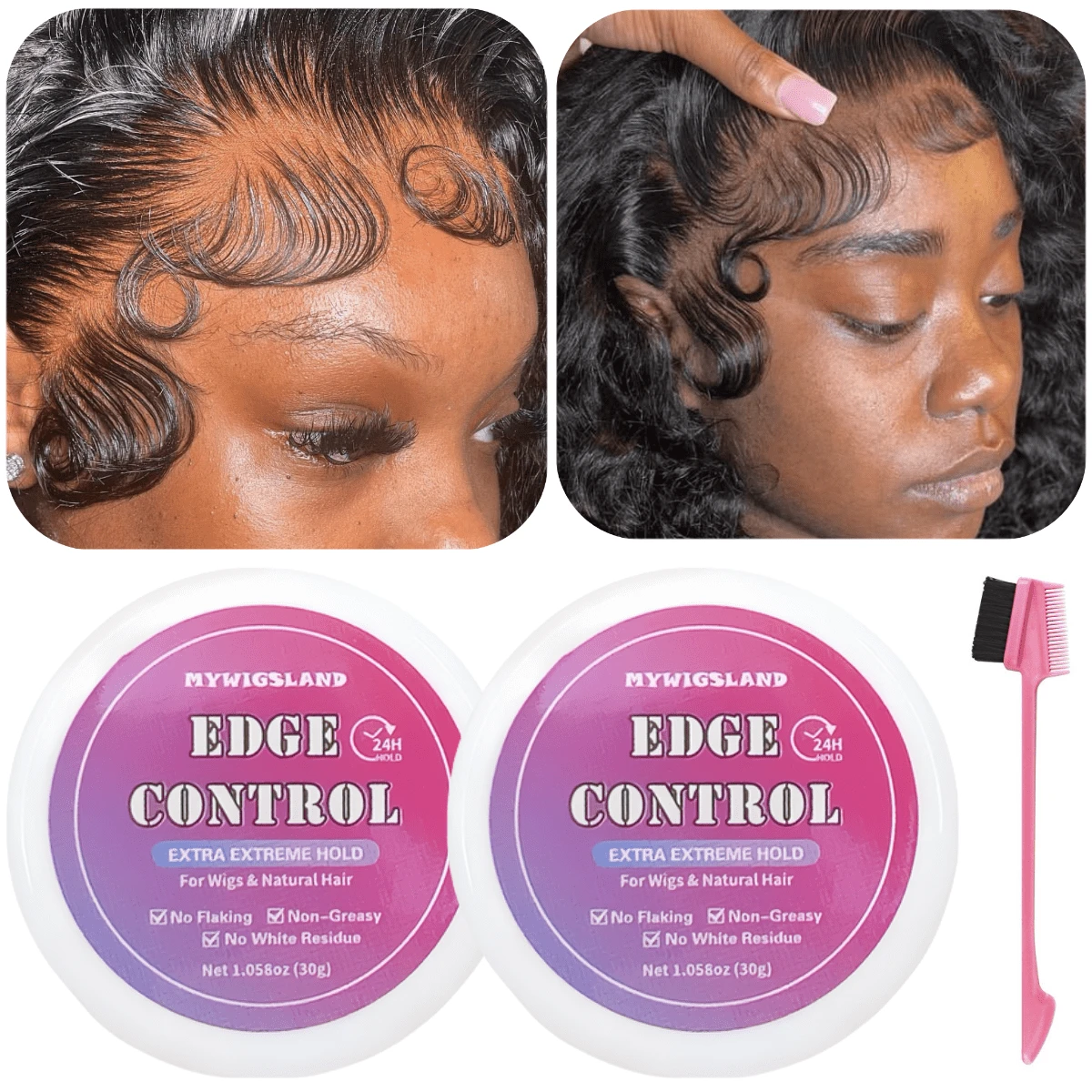 30g Edge Control No Flaking Non Greasy Strong Hold For Sleek Baby Hair ...