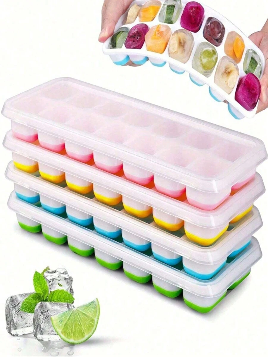 Silicone Ice Cube Tray Easy Release And Flexible Ice Mold With 14 Grids