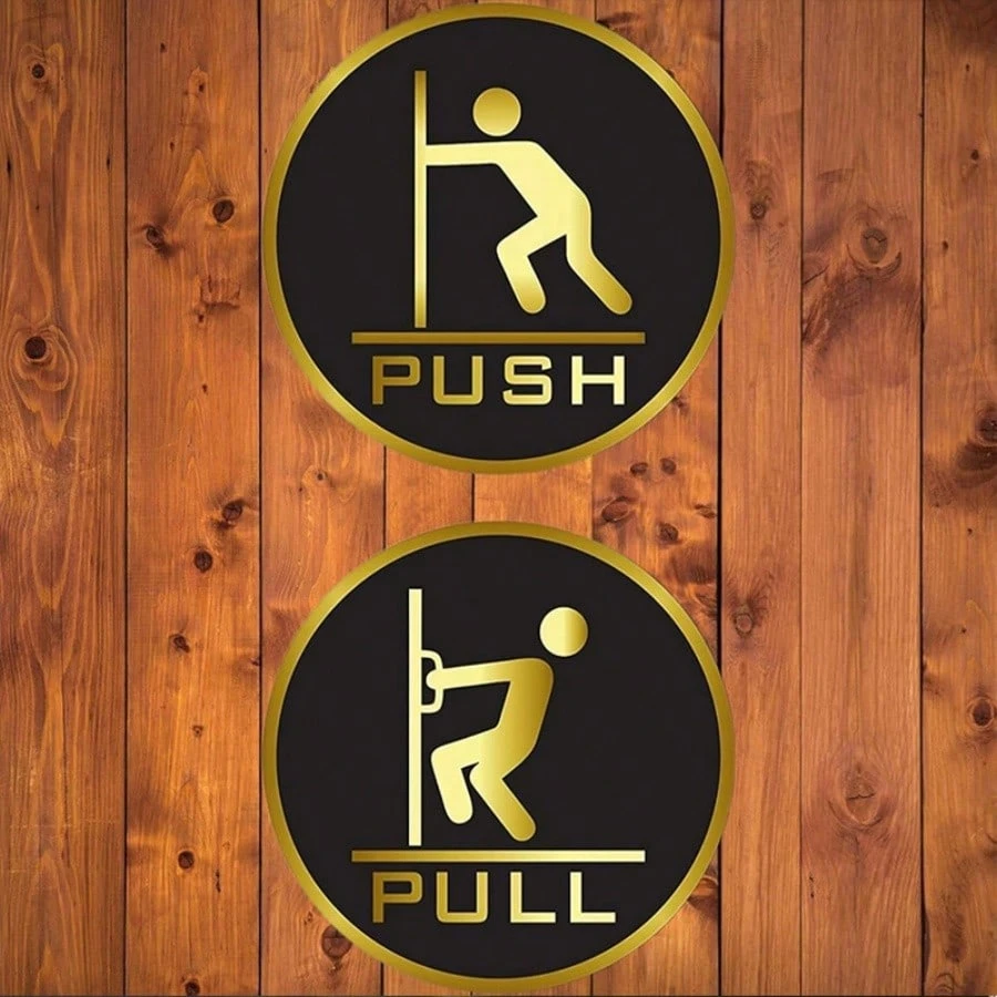 10.16cm Sliding Double-Sided Door Sticker, 1 Transparent Glass Door ...