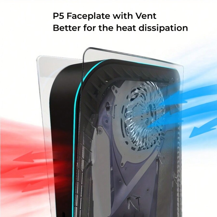 Transparent Housing With Cooling Vents, Compatible With PS5 Disc ...