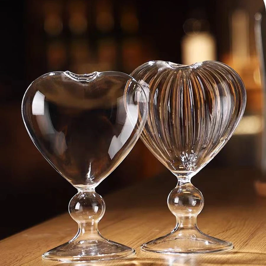 HIKMLK Copas para cócteles, copa de vino con forma de corazón, vaso de ...