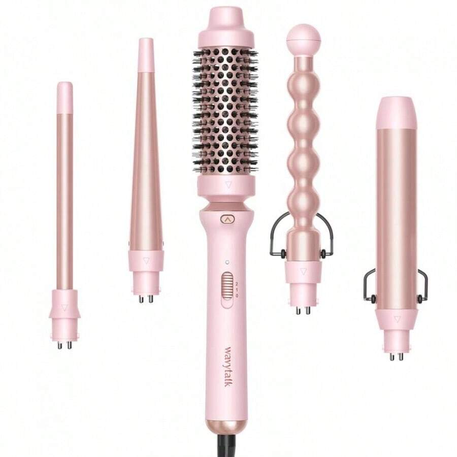 Wavytalk 5 In 1 Curling Wand Set With Thermal Brush | SHEIN ITALIA