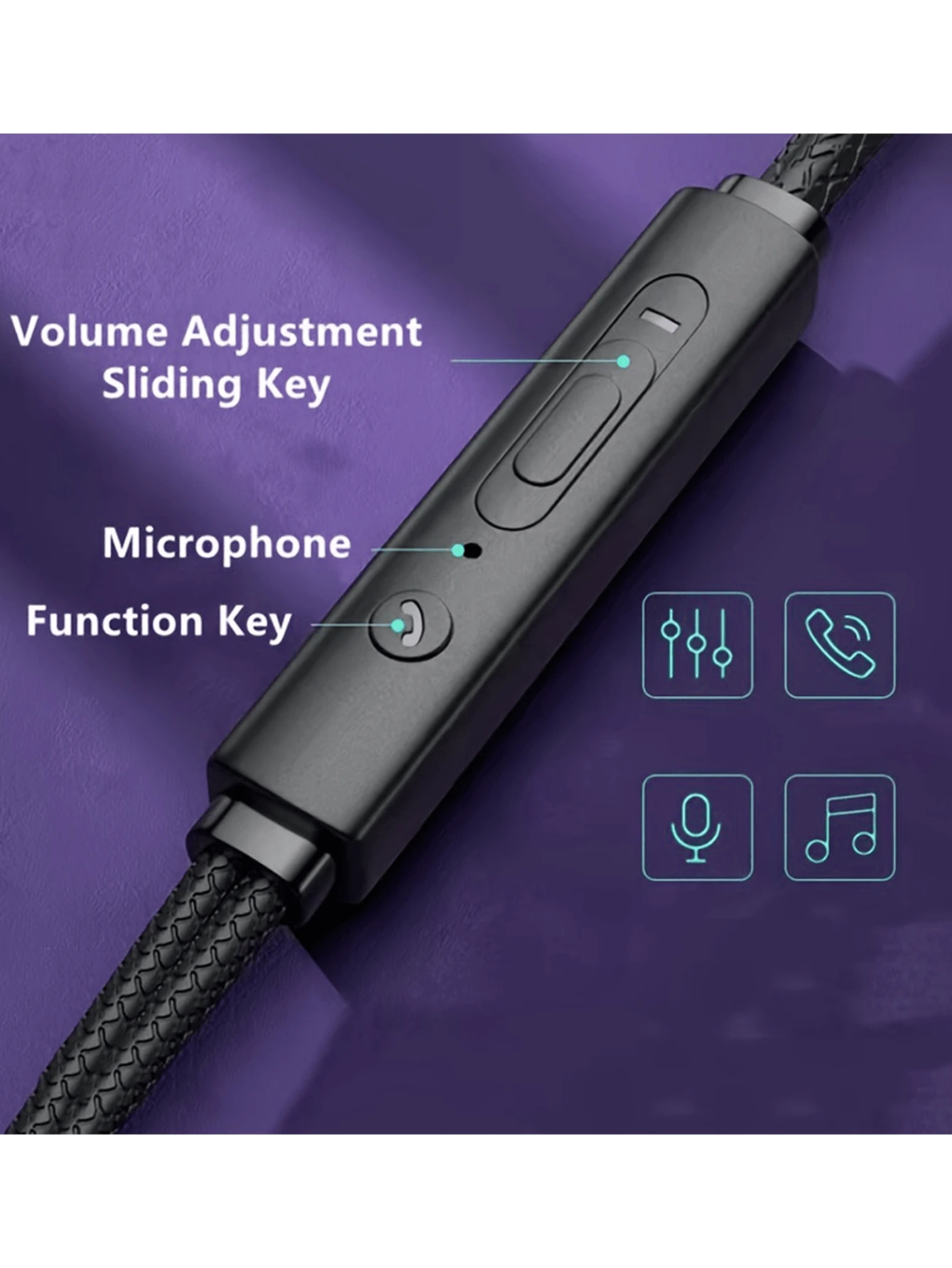 Audio 3.5mm Earbuds, Round Plug Earphones, 3.5mm Jack Headphones, HiFi ...