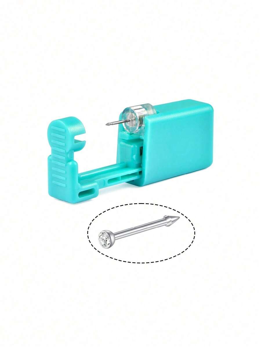 CIZME 1 Pack Nose Piercing Kit, Disposable Safe Sterile Piercing Unit ...