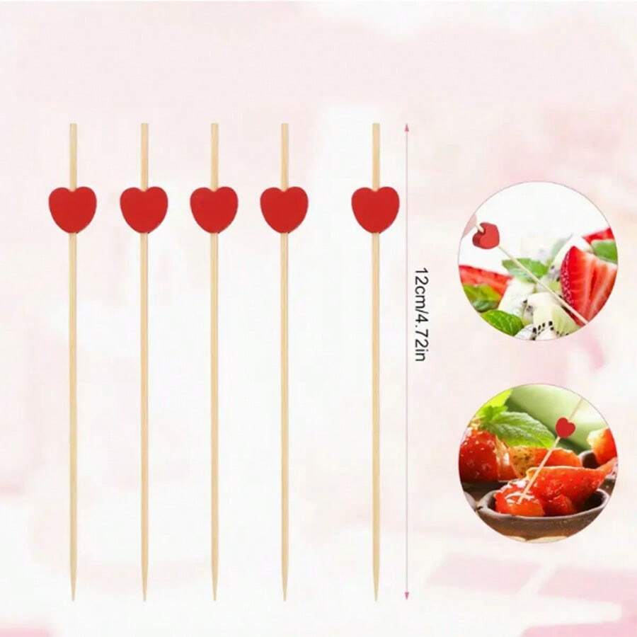 25/50pcs Cocktail Bamboo Picks, Appetizer Bamboo Skewers, Natural ...