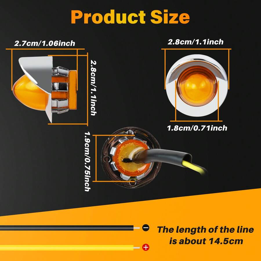 20PCS Side Marker Car Lights Front Rear Indicators Light For Truck Bus ...