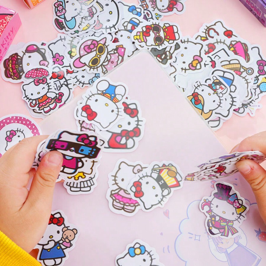 Sanrio Sanrio Cartoon Gift Box With 100 Non-Repeating Cute & Fun KT Cat ...