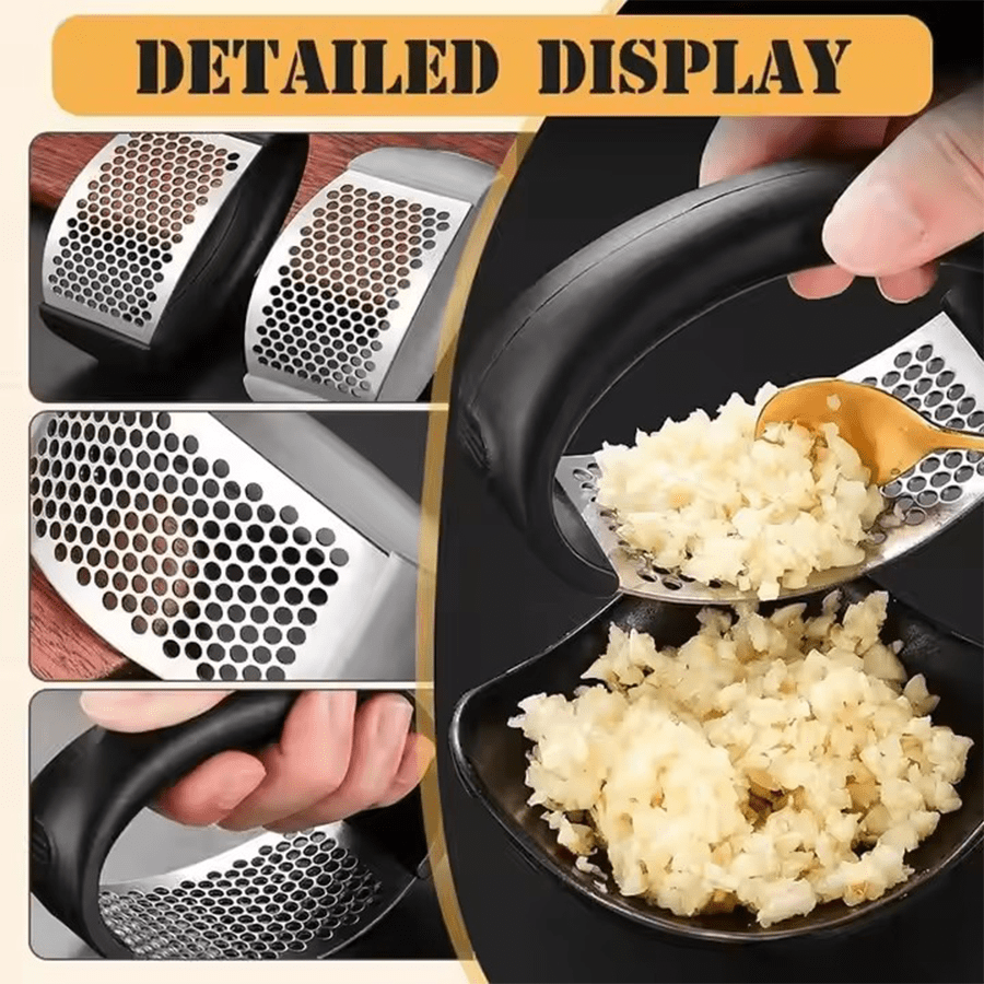 Kitchen Stainless Steel Onion Grater Pressing Garlic Slicer Crusher ...