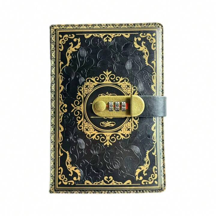1 Pc Password Lock Notebook Retro Diary Clipbook Meeting Minutes ...
