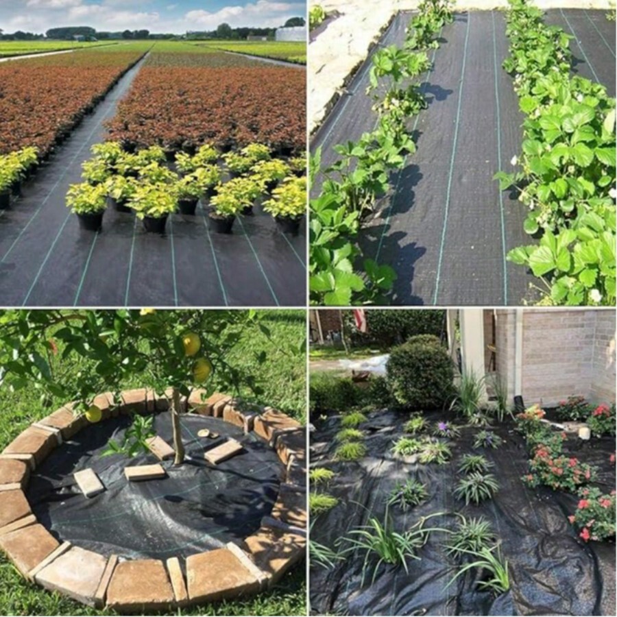 Woven Landscape Barrier Fabric, Heavy Duty Landscaping Ground Cover ...