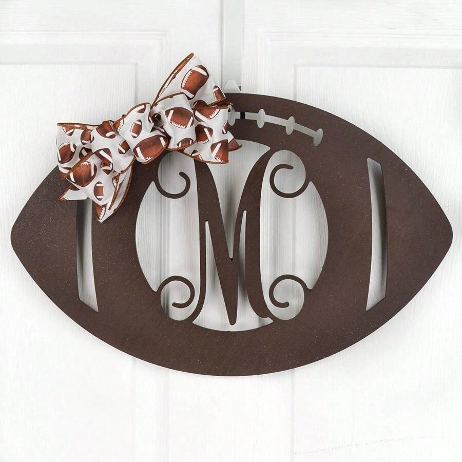 Letter M Wooden Sports Monogram Initial Letter Outdoor Front Door ...