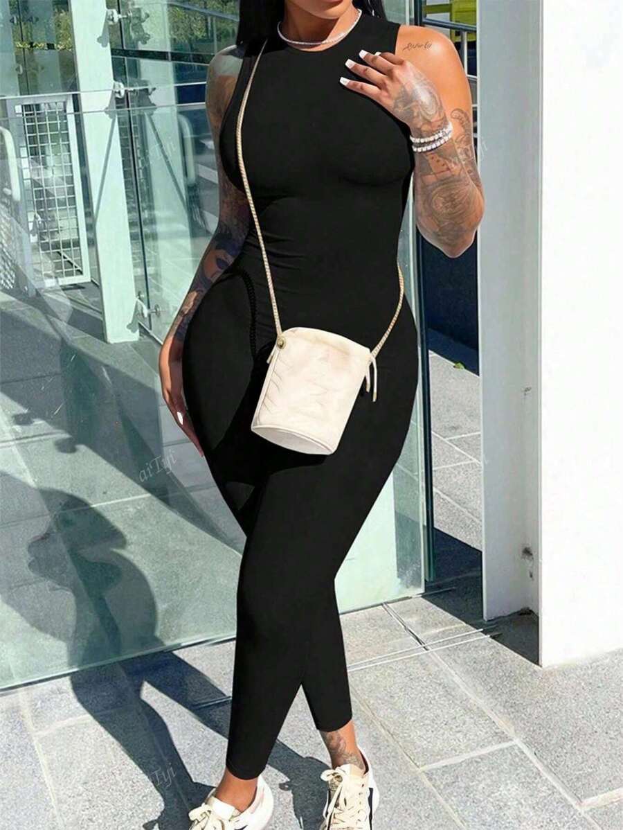 Plus Size Jumpsuit, Fashion Slimming Comfortable Sexy Casual Outfits ...